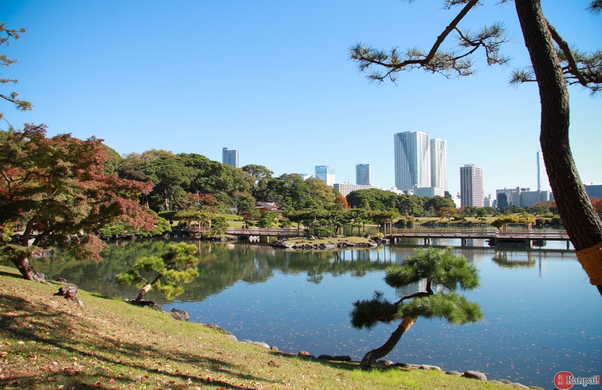 Hama Rikyu - Le jardin japonais entre les buildings de Tokyo